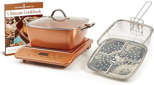 Amazon.com: Copper Chef pc Cooktop, 5 Piece Set, Casserole 5pc Set with ...