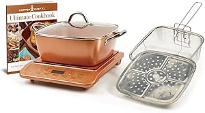 Amazon.com: Copper Chef pc Cooktop, 5 Piece Set, Casserole 5pc Set with ...
