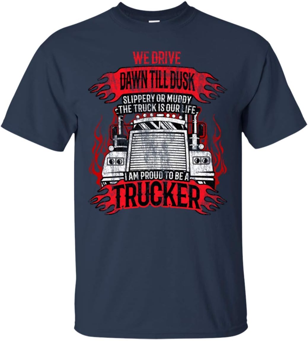 Amazon.com: Trucker Truck Lorry Quote Gift idea Road Driver - Men's ...