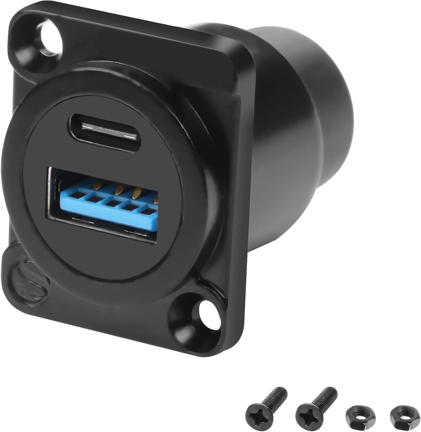Amazon.com: XMSJSIY USB 3.0 Type-C D-Type Panel Mount Coupler USB 3.0 A ...