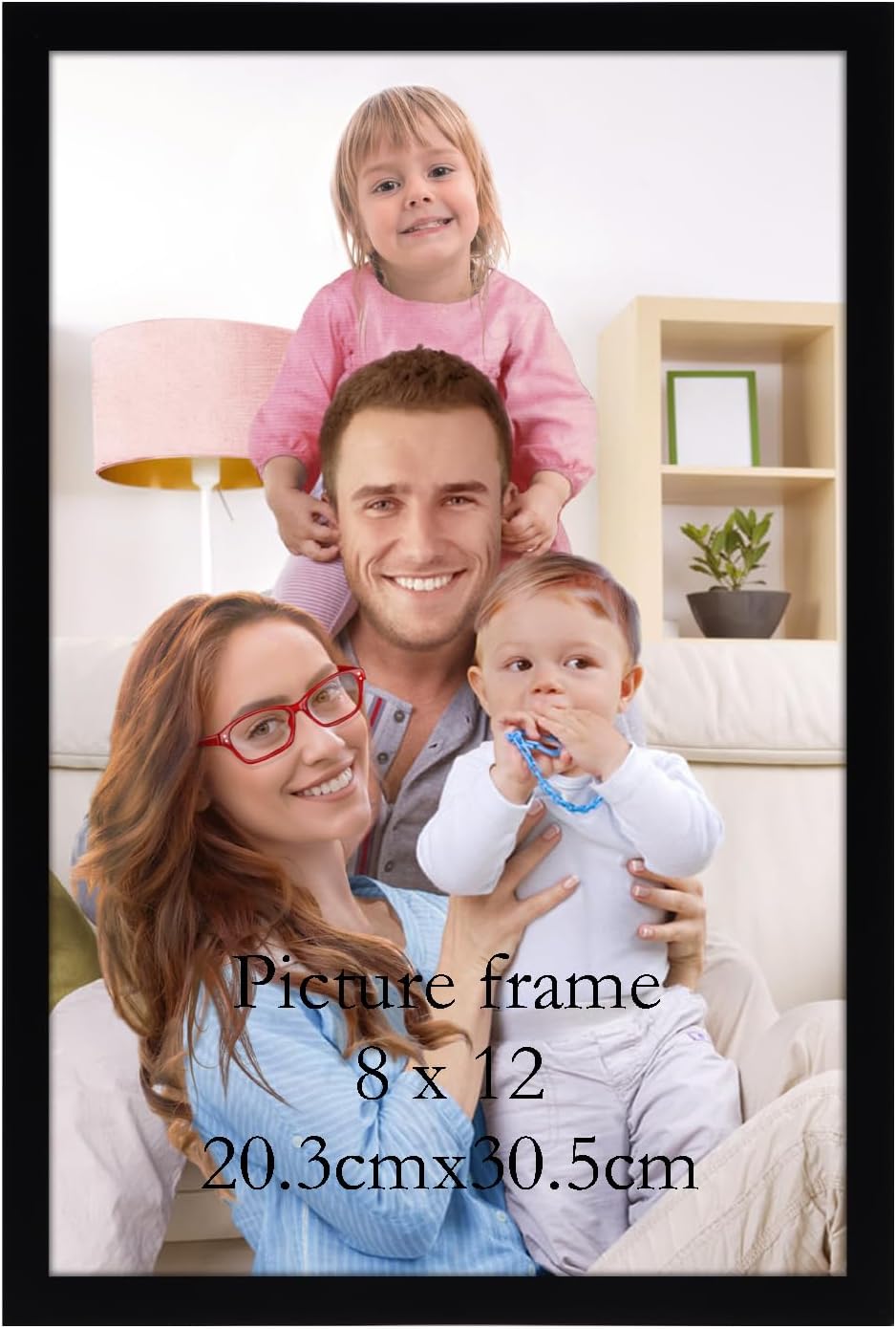 Giftgarden Black 12x8 Photo Frame, Sleek Thin Design 8x12 Picture Frame Versatile Tabletop or ...