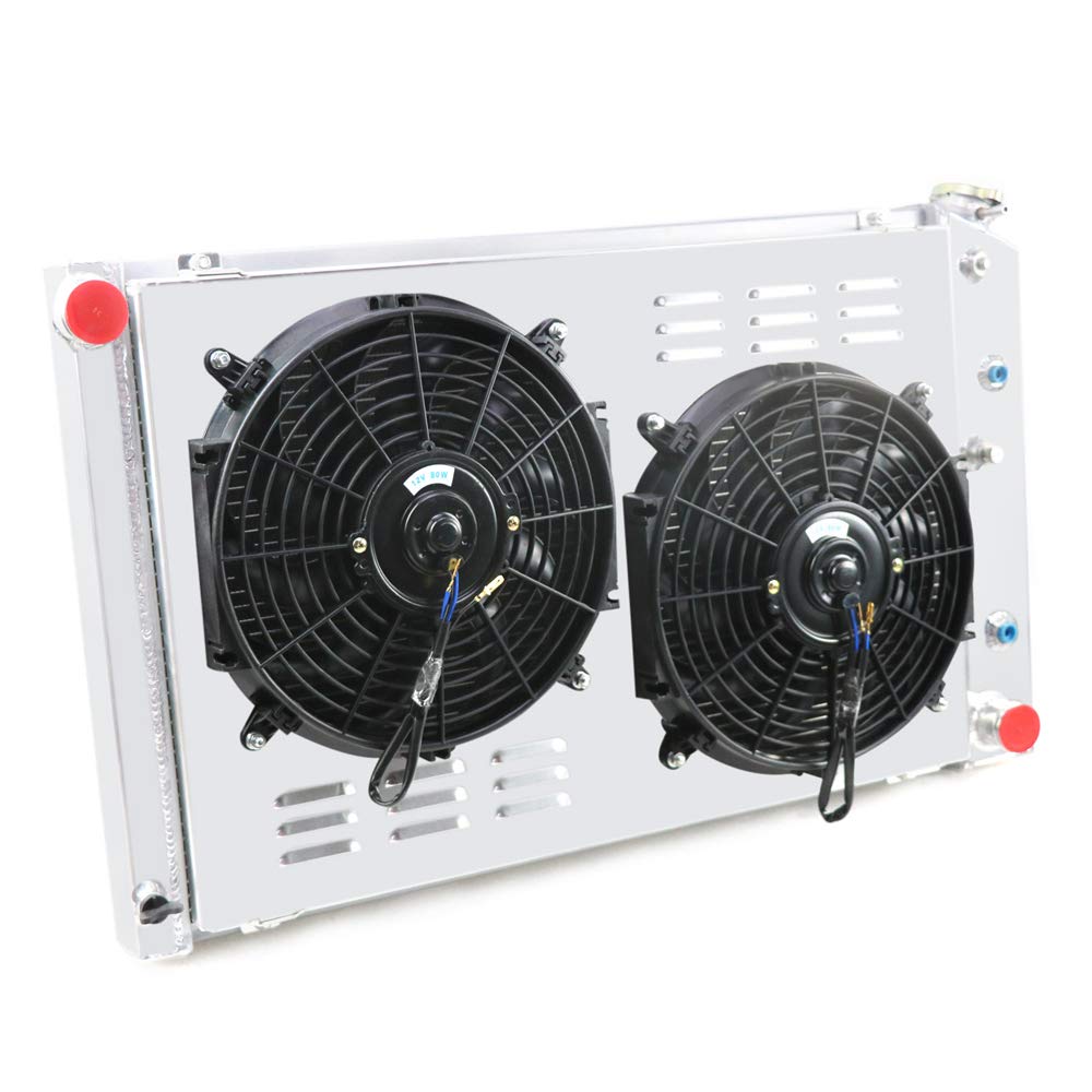 OzCoolingParts 3 Row Core Aluminum Radiator + 2 x 10" Fan w/Louver ...