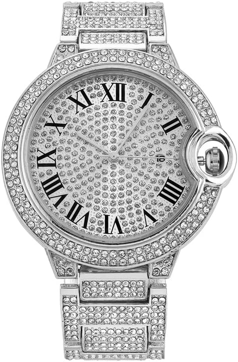 BARAMON Men Watch Roman Numeral Dial Quartz Movement Luxury Style ...