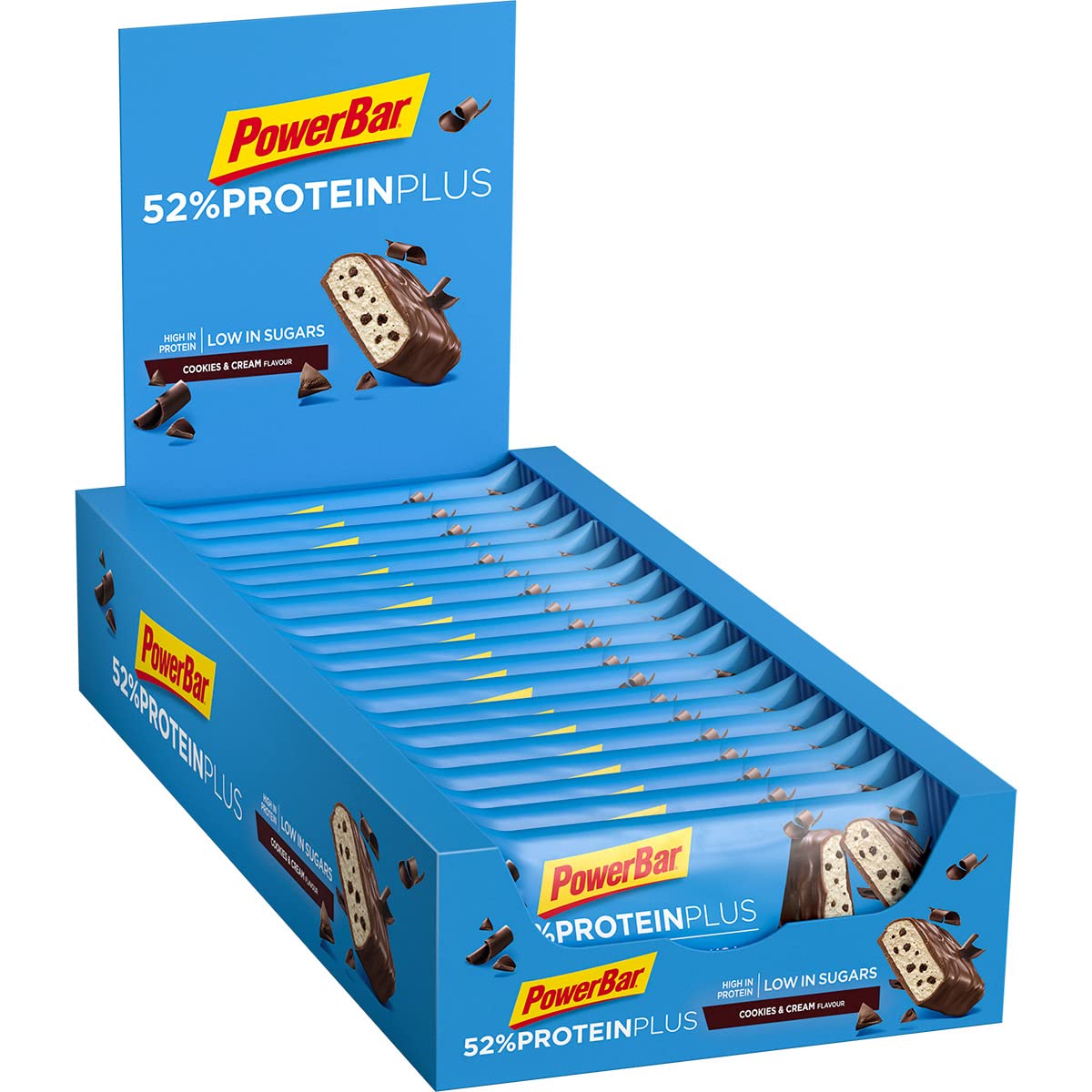 Powerbar - 52% Protein Plus - Cookies&Cream - 20x50g - High Protein Low ...