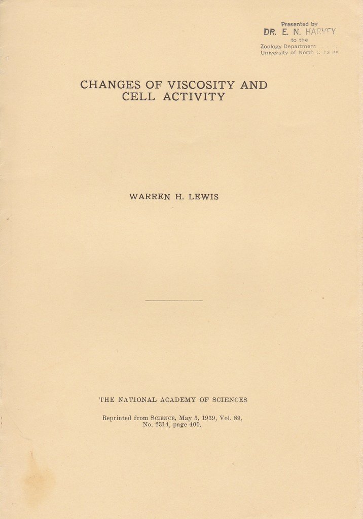Changes of Viscosity and Cell activity: Amazon.com: Books