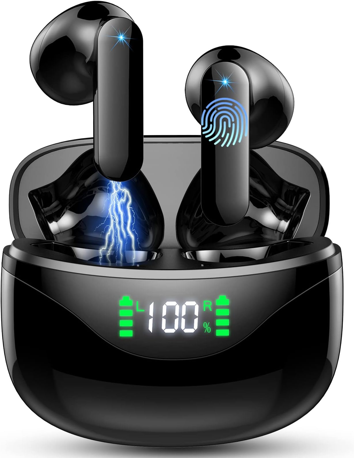 Amazon.com: Wireless Earbuds, Bluetooth 5.3 Headphones Stereo Bass ...