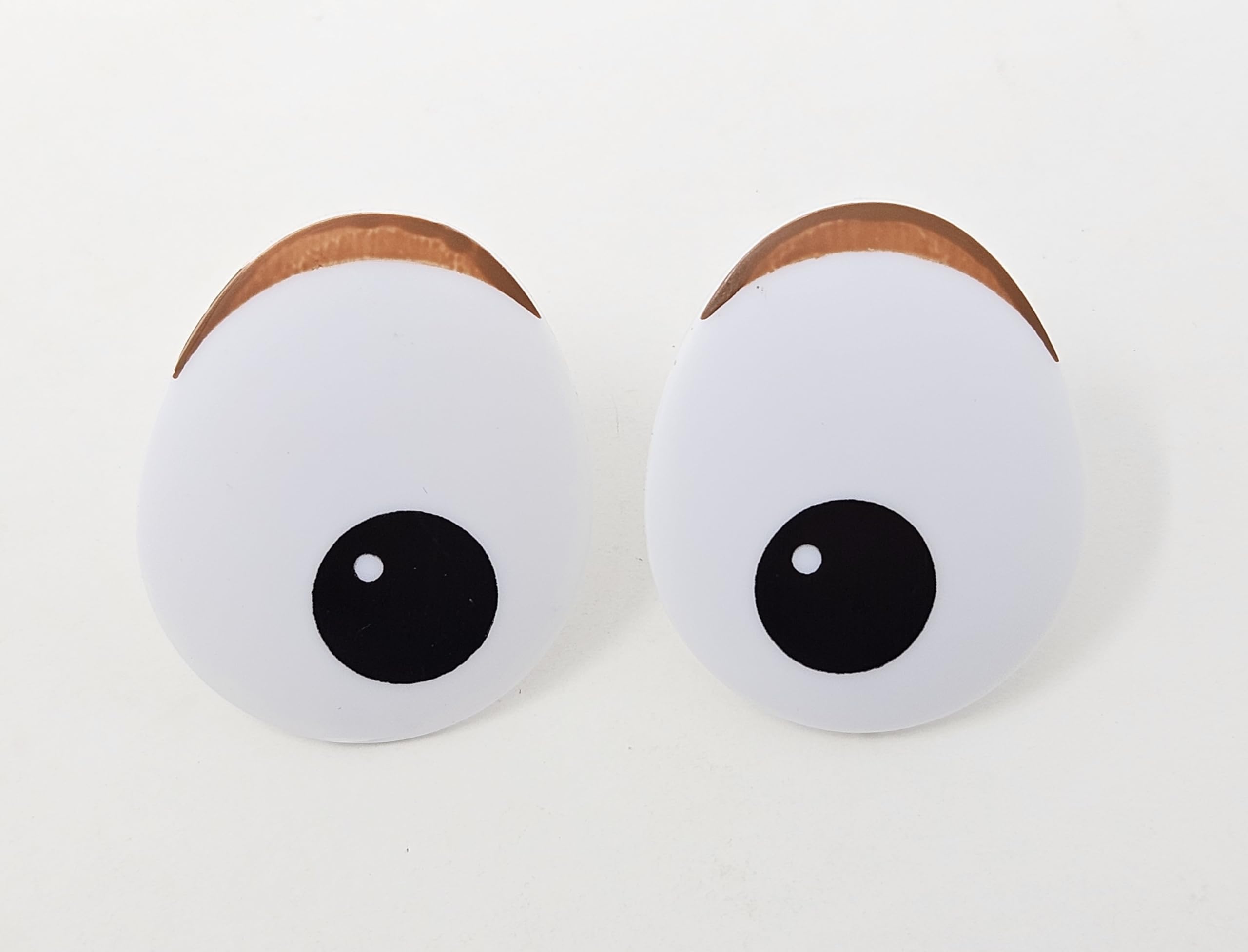 Amazon.com: Pair of Zim's 36mm x 30mm Oval with Brown Eyelid Comical ...