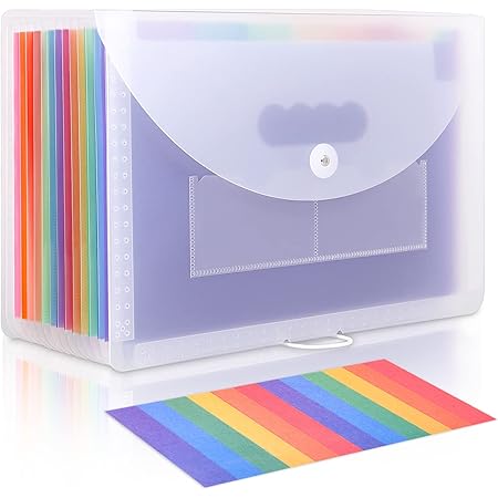 Amazon.com : EOOUT 2 Pack Accordion File Folder Organizer, 13 Pockets ...