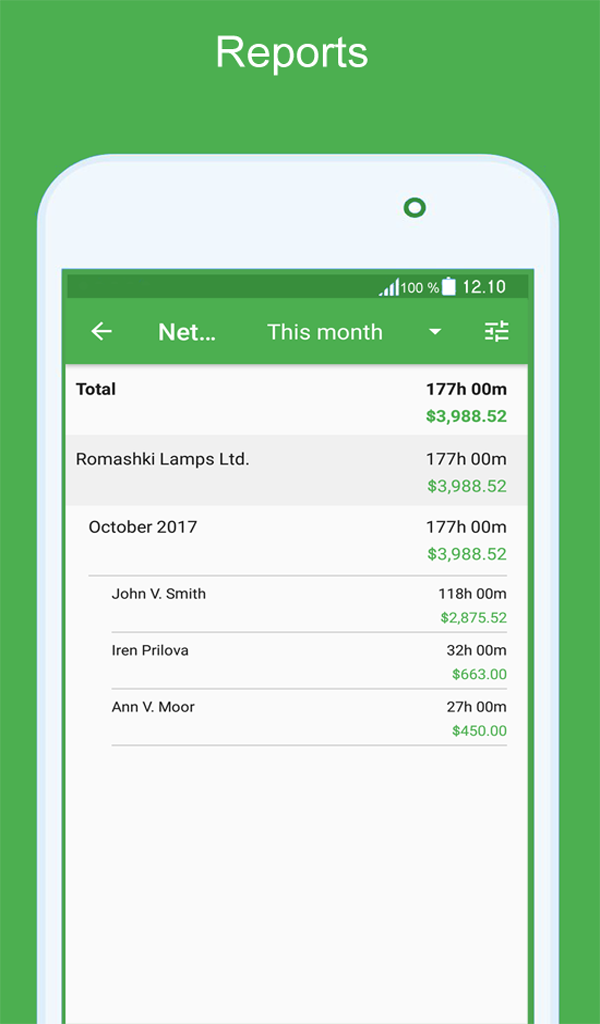 Green Timesheet - App on Amazon Appstore