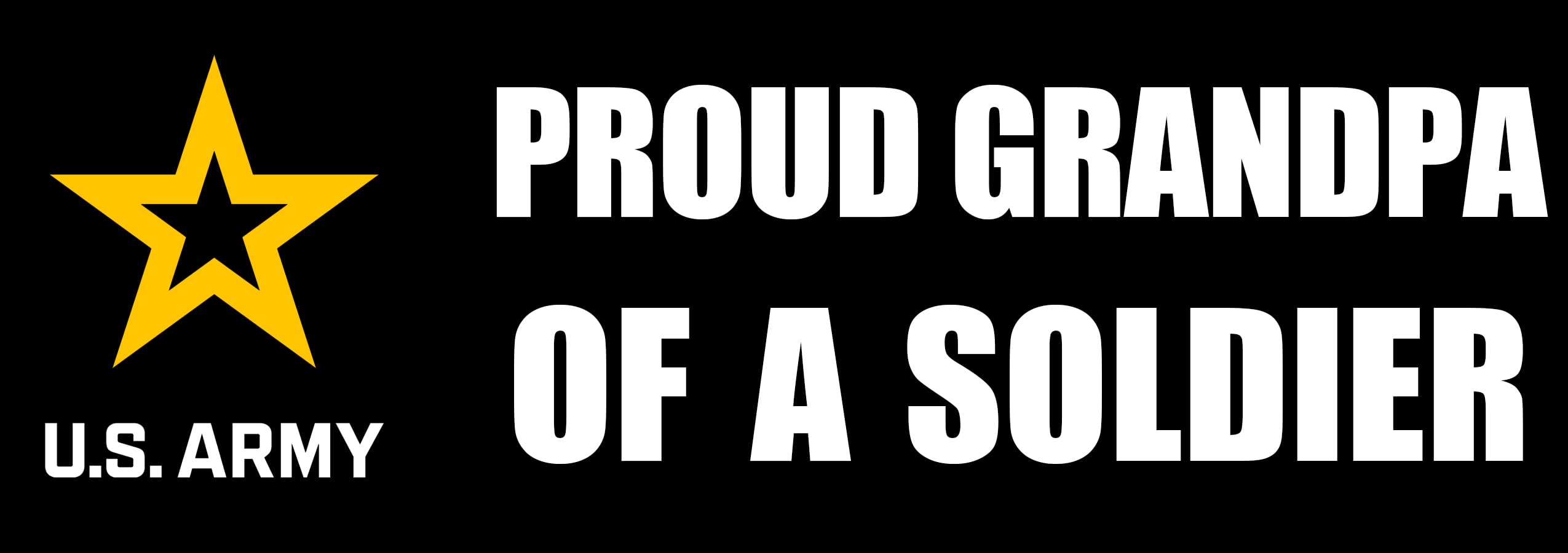 Amazon.com: Proud Grandpa of a Soldier Bumper Sticker (Logo Star Armed ...