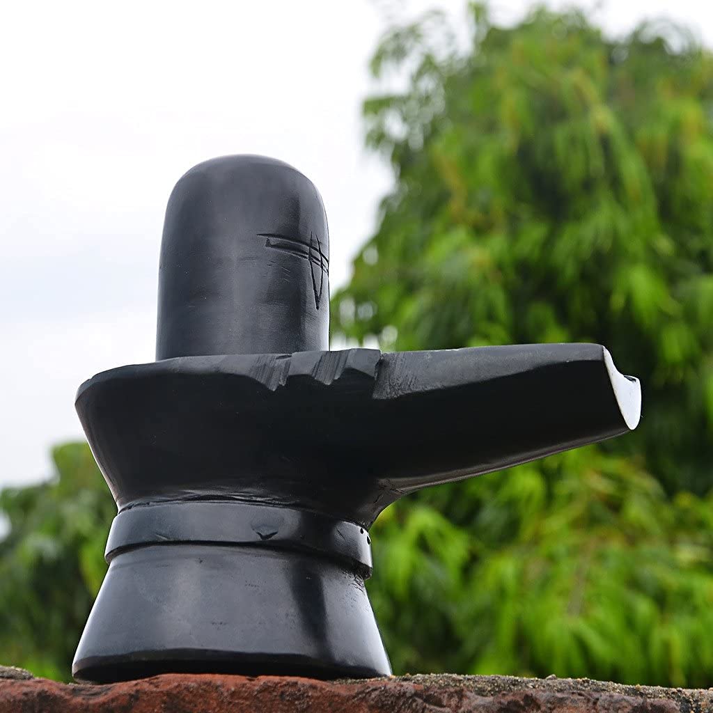 Buy Khandekar Shivling Black Color Big, God Shiva Lingam Statue, Black ...
