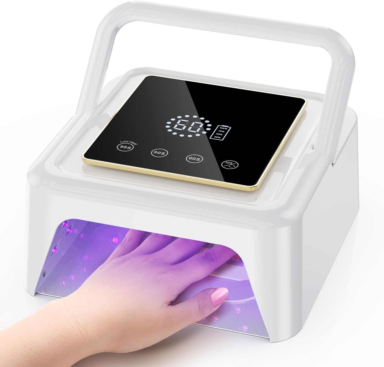 Amazon.com : 72W Cordless Led Nail Lamp, Rechargeable Nail Dryer ...