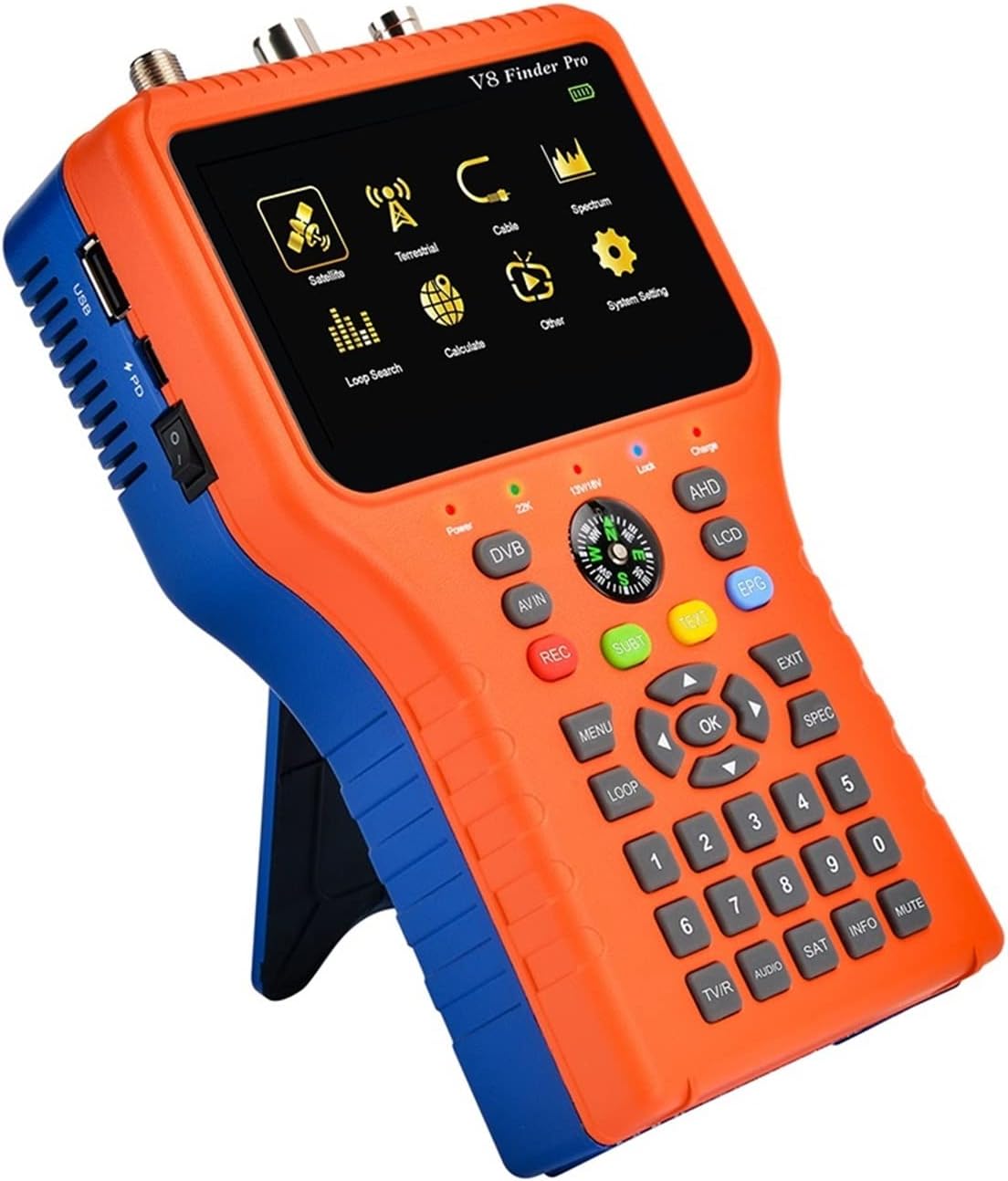 Amazon.com: TV Signal Strength Meter, Satellite Finder Meter DVB-S2/T2 ...