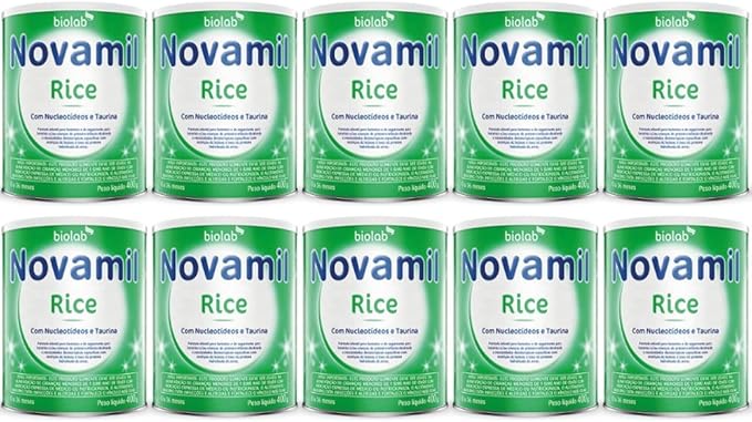 Novamil Rice Fórmula Infantil 400g - Kit com 10 Latas | Amazon.com.br