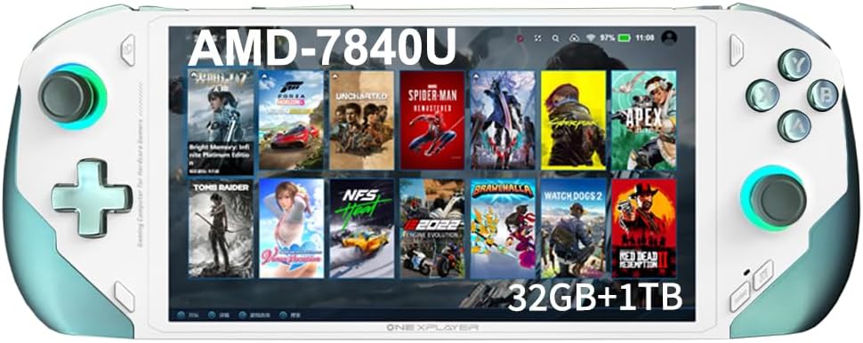 Amazon.com: XAMMUE Onexfly F1 [AMD Ryzen 7-7840U] 7 Inches Handheld PC ...