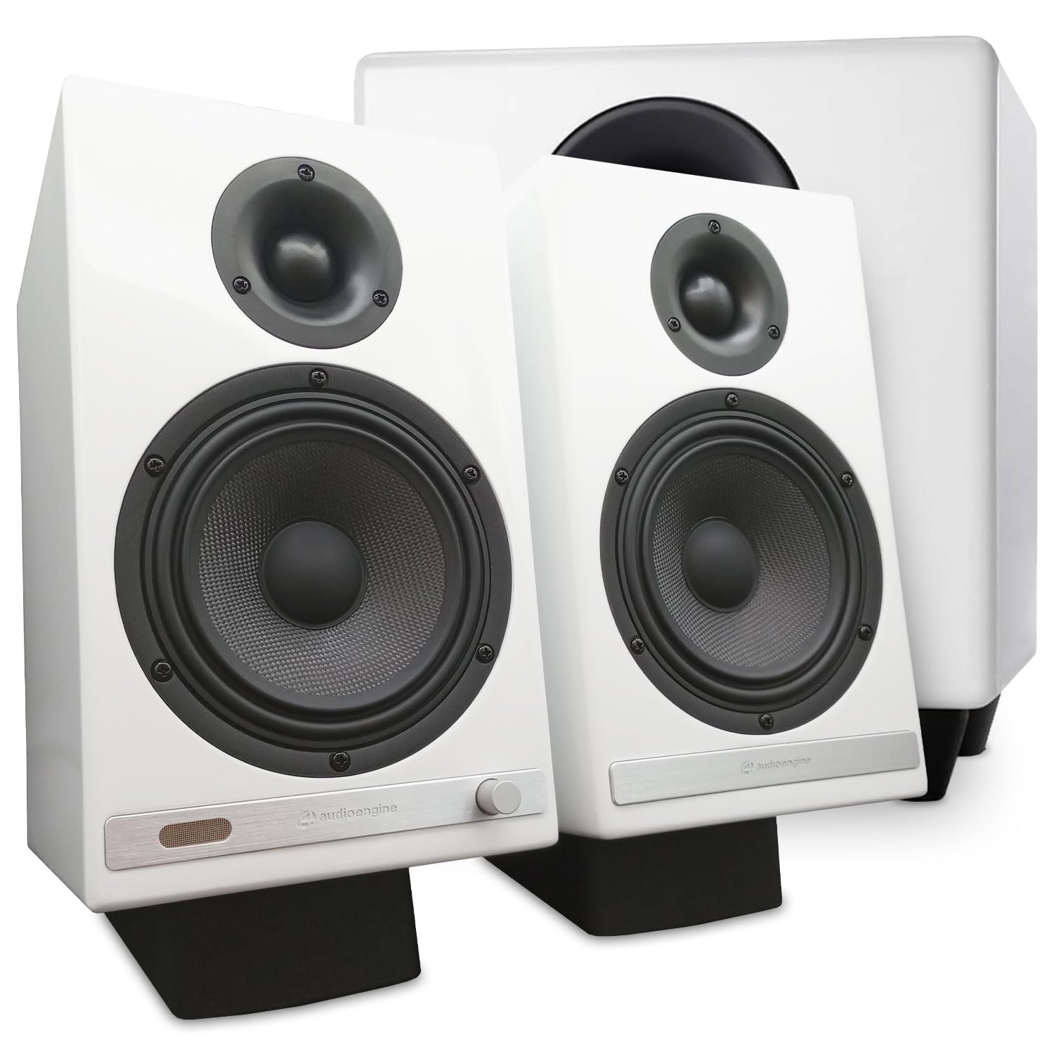 Amazon.com: Audioengine HD6 White Wireless Bookshelf Speakers with S8 ...