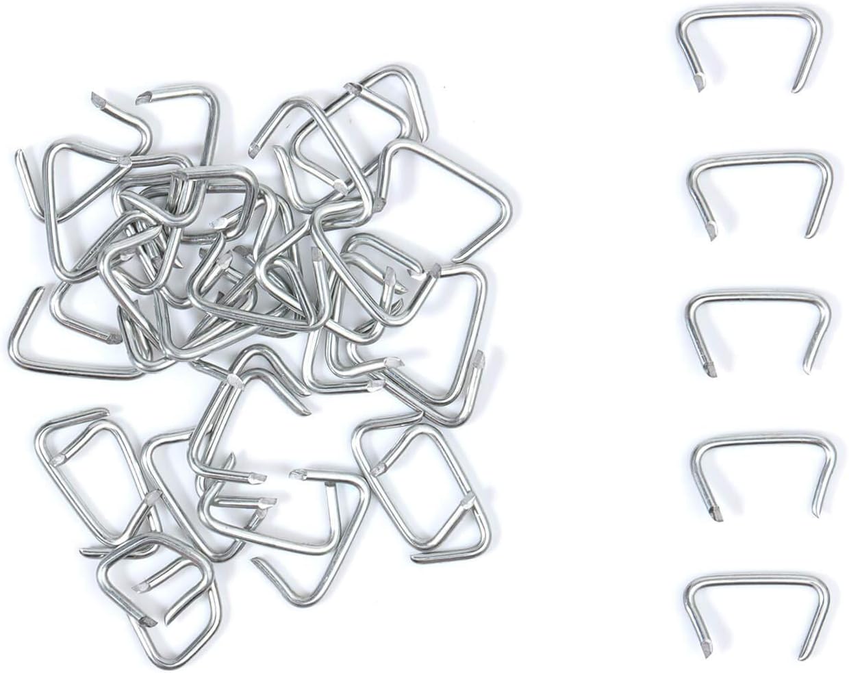 500pcs 3/4" Galvanized Professional Upholstery Hog Rings Kit for Bungee ...