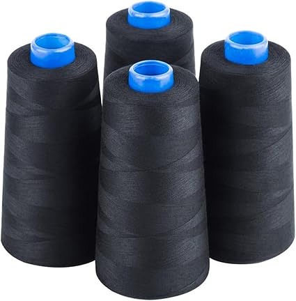 Amazon.com: Black Sewing Thread 100% Polyester 3000 meters/3280 Yards ...