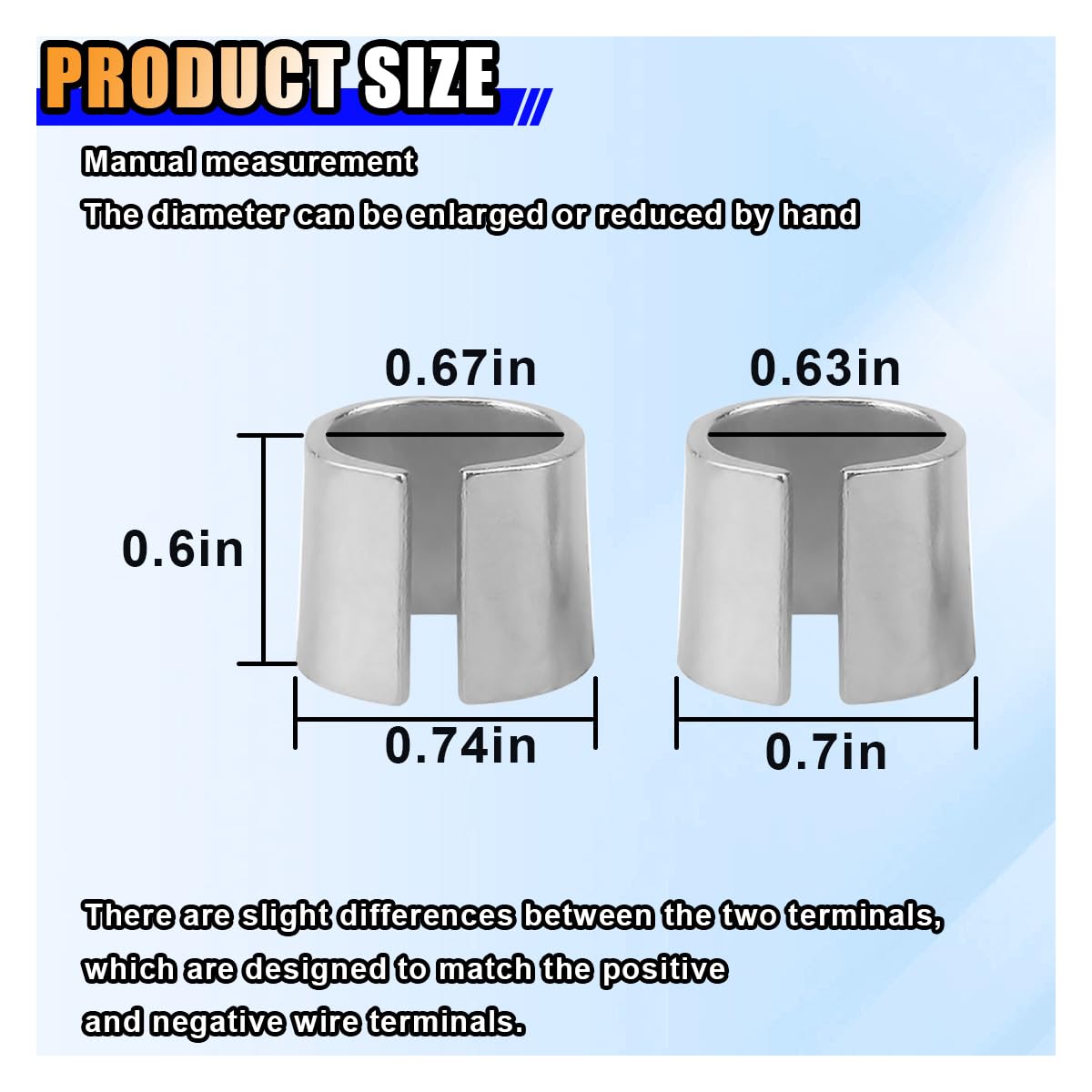 Snapklik.com : 2 Pair Battery Post Shims, Pure Lead Anode Cathode ...