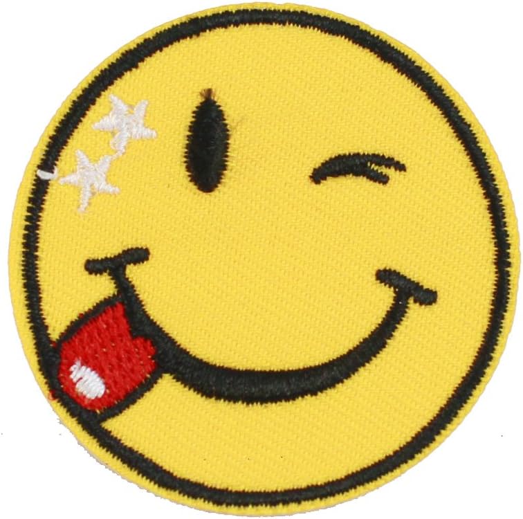 Good Smiley Face With White Star Iron On Patch For Kids Baby - High ...