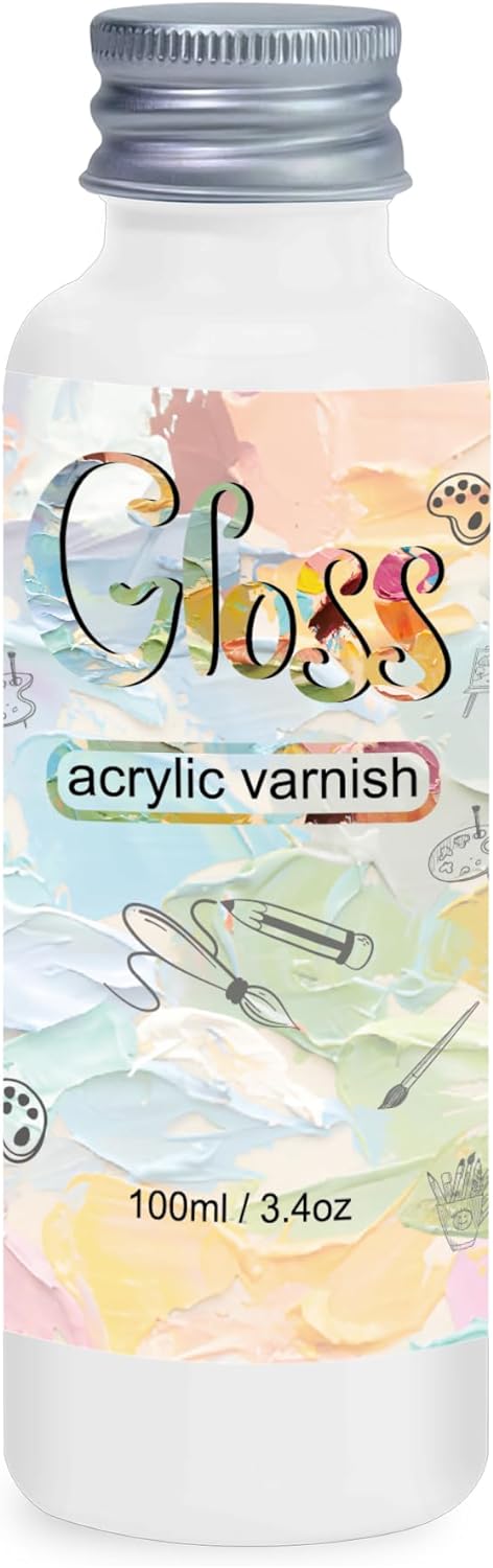 EIGTWEN 100ml Gloss Varnish for Acrylic Painting Protection