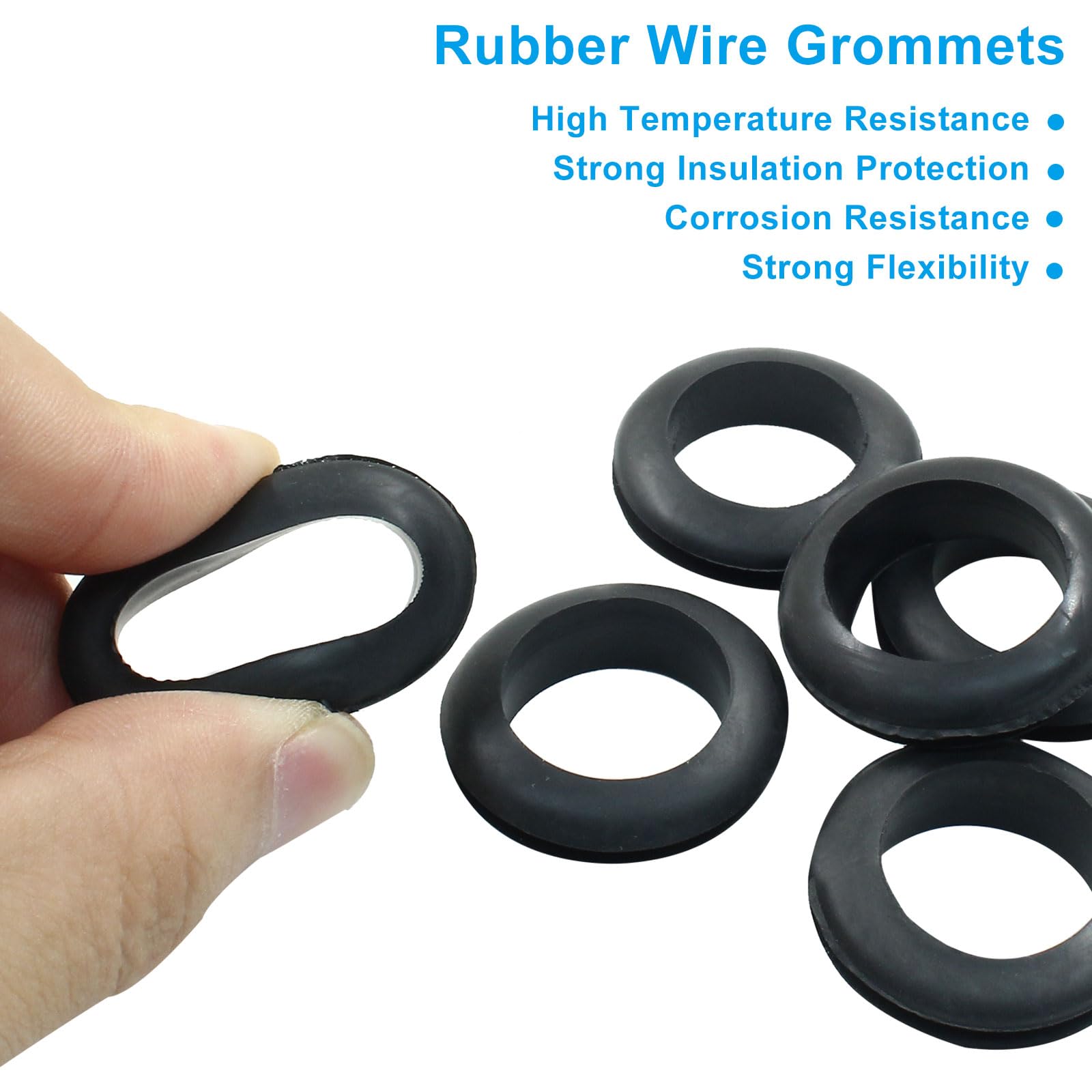 Snapklik.com : 24 Pcs Rubber Grommets, 3/4" Inside Diameter 7/8" Drill ...