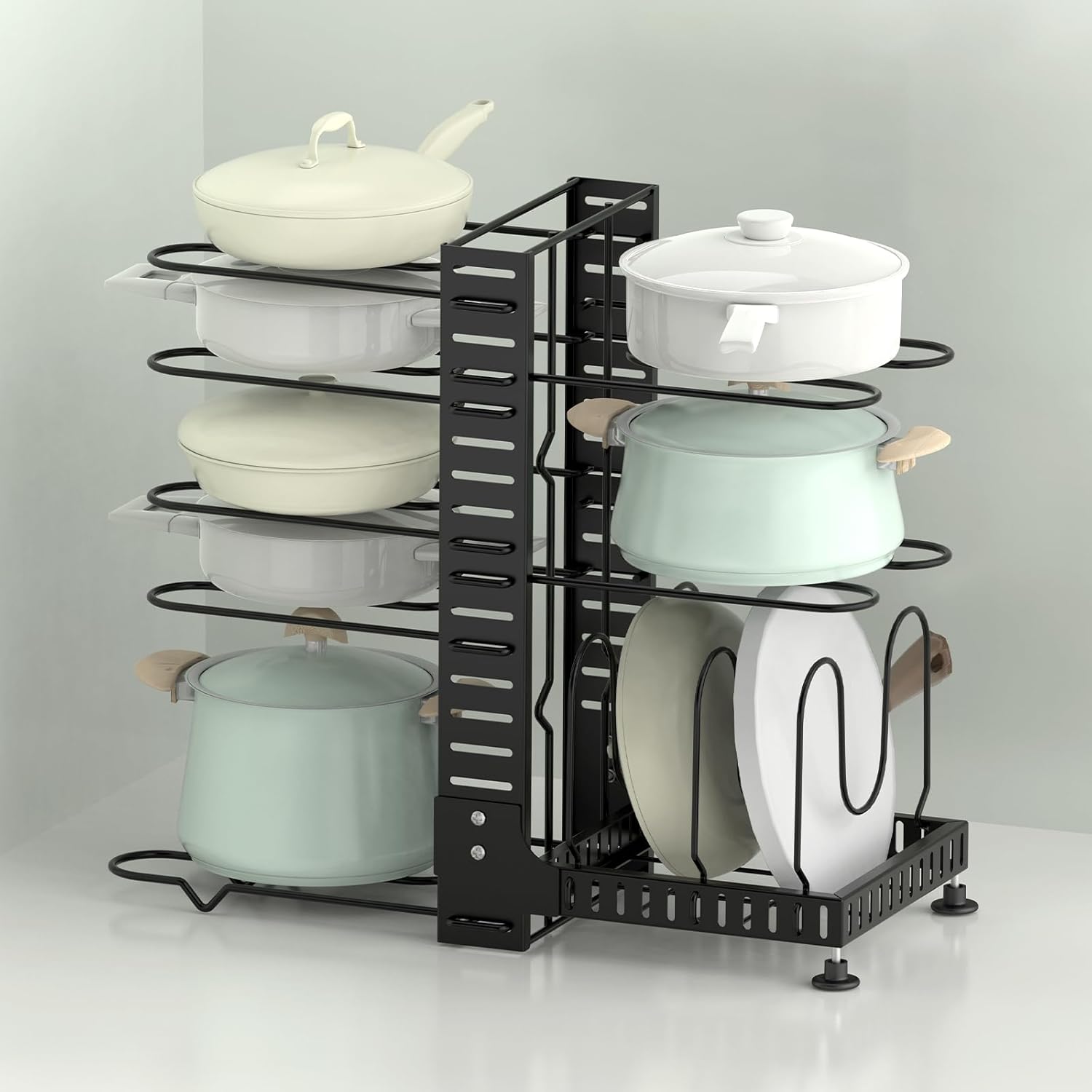 Amazon.com: Drunkpine Pots and Pans Organizer Rack，9 Tiers Pot Racks ...