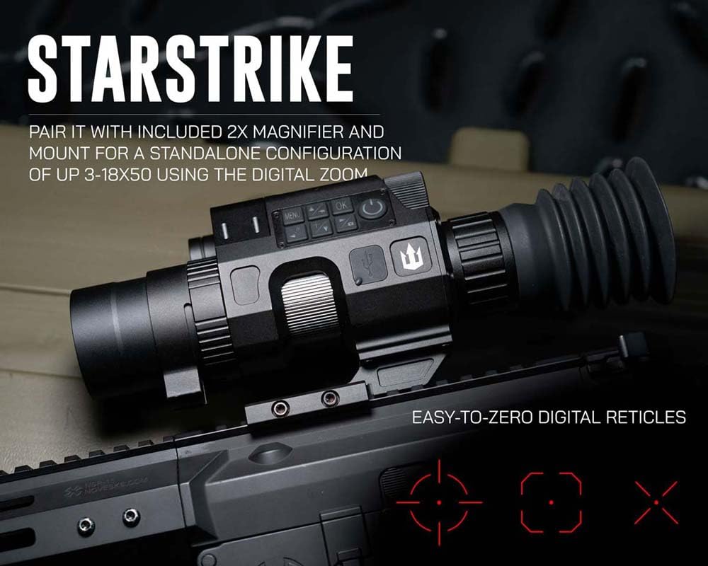 StarStrike 3-18x50 HD Night Vision Rifle Scope and Optical Attachment ...