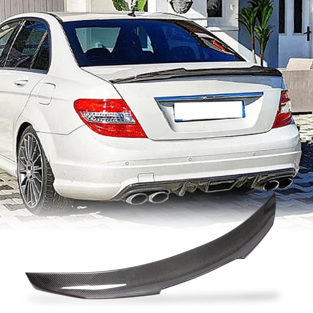 Amazon.com: W204 Real Carbon Fiber Trunk Spoiler for Mercedes-Benz C ...