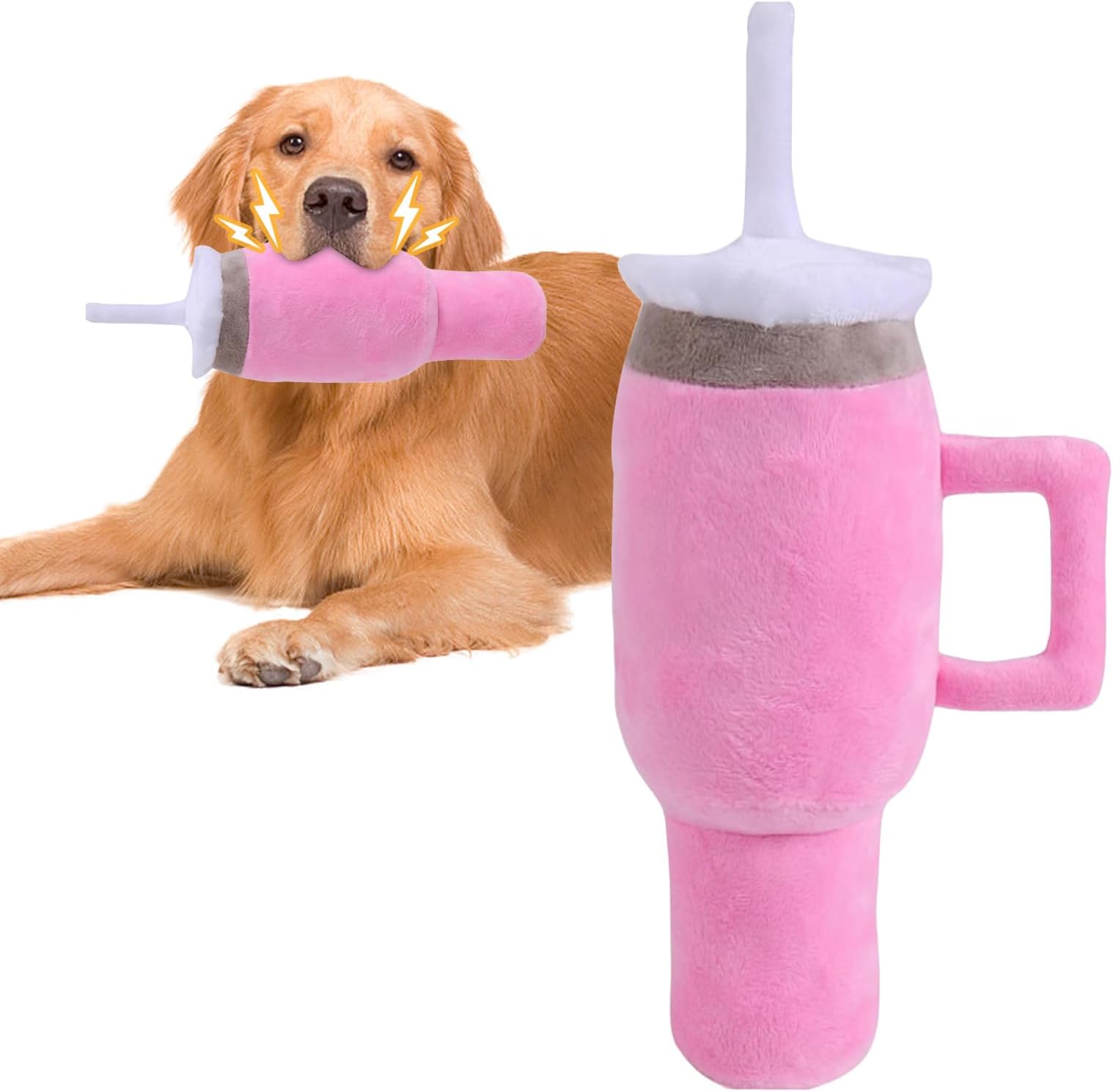 Amazon.com: PUPROAR Pup Cup Tumbler Plush Dog Toy | Tumbler with Handle ...