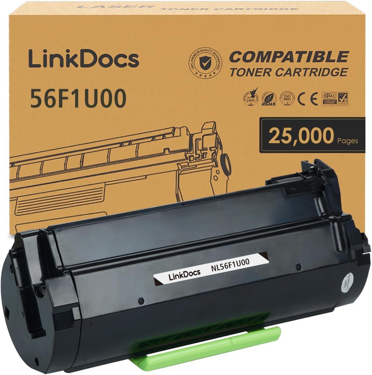 Amazon.com: LinkDocs 56F1U00 Ultra High Yield Toner Cartridge ...