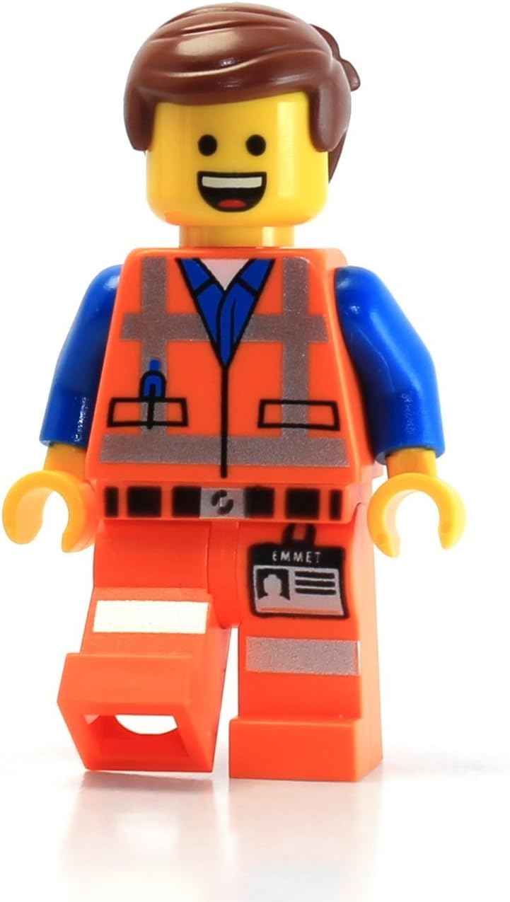 LEGO Movie Masterbuilder Emmet Minifigure (Open Mouth Smile and Angry ...