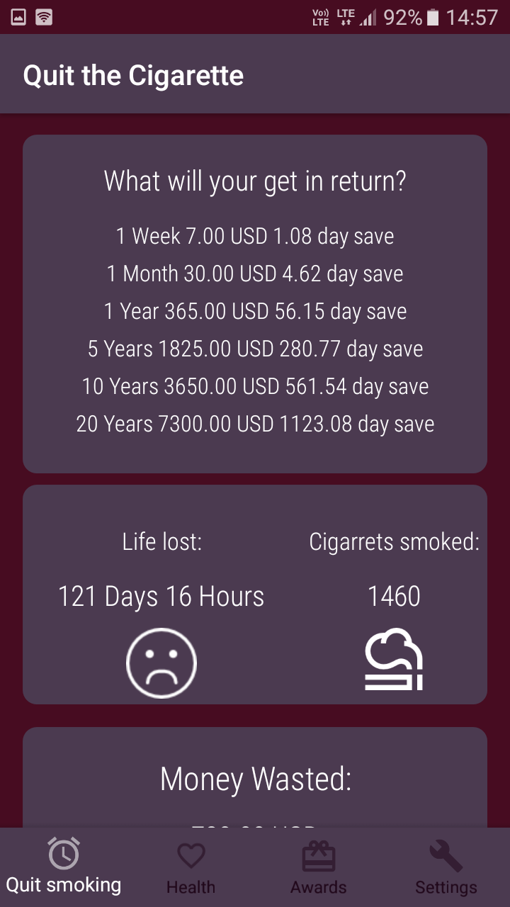 Quit the Cigarette - App on Amazon Appstore
