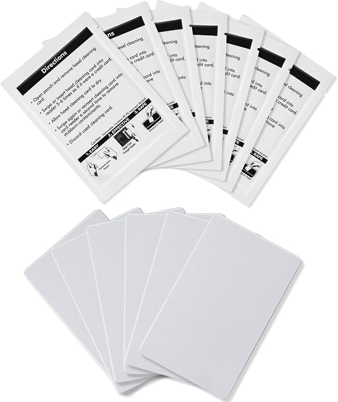 Amazon.com : CR80 Cleaning Cards, Dual Side Card Reader Cleaner, POS ...