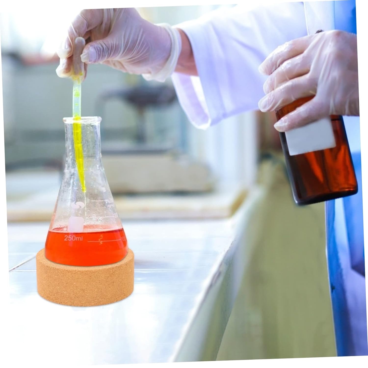 OKUMEYR 2pcs Flask Holder Flask Base Stands Round Flask Acrylic Lab ...