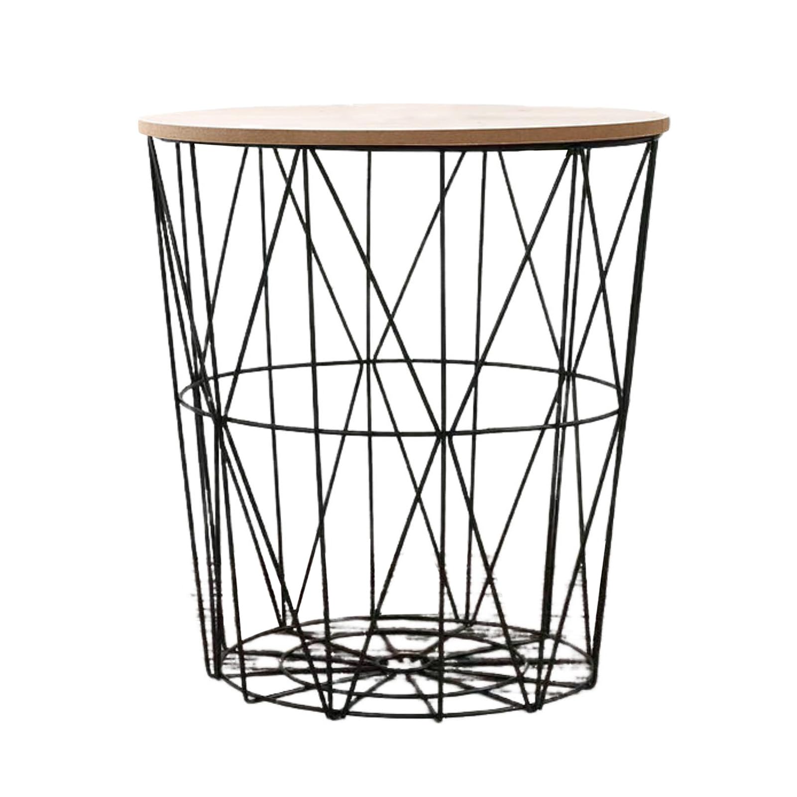 Amazon.com: mufsceku Round Coffee Table with Storage,Side Tables Wire ...