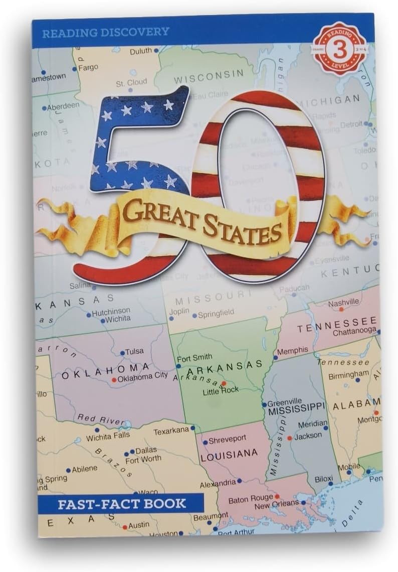 Amazon.com: Bendon Reading Discovery Book Level 3 - 50 Great States ...