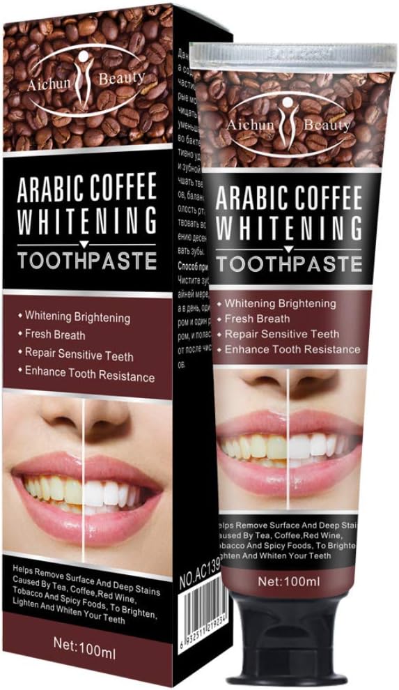 Amazon.com : AICHUN BEAUTY Arabic Coffee Toothpaste Fresh Breath Repair ...