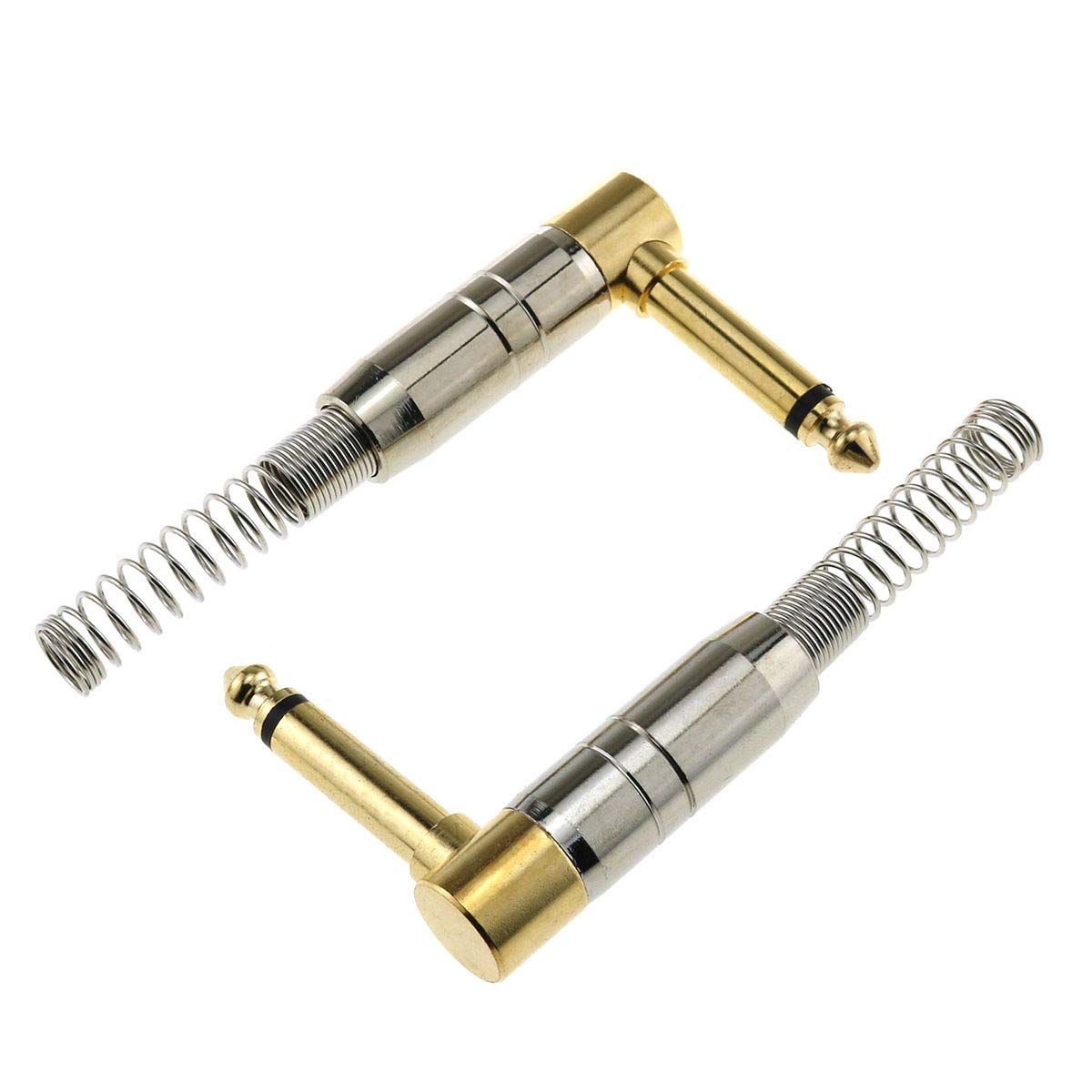 E-outstanding 1/4Inch Audio Plug 2PCS 6.35 mm(1/4") Audio Right Angle ...