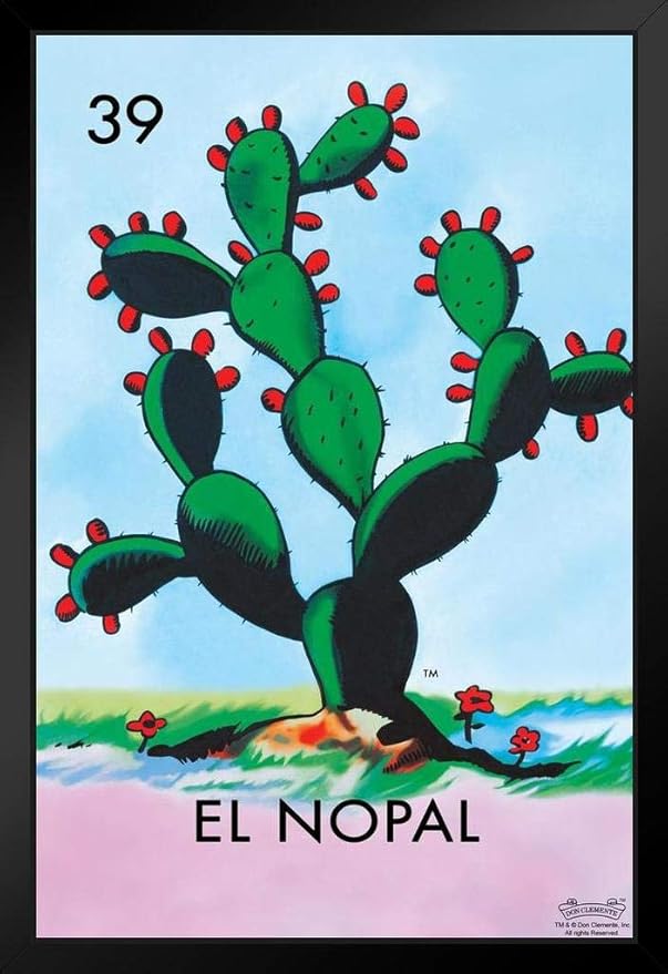 Amazon.com: 39 El Nopal Cactus Loteria Card Mexican Bingo Lottery Day ...