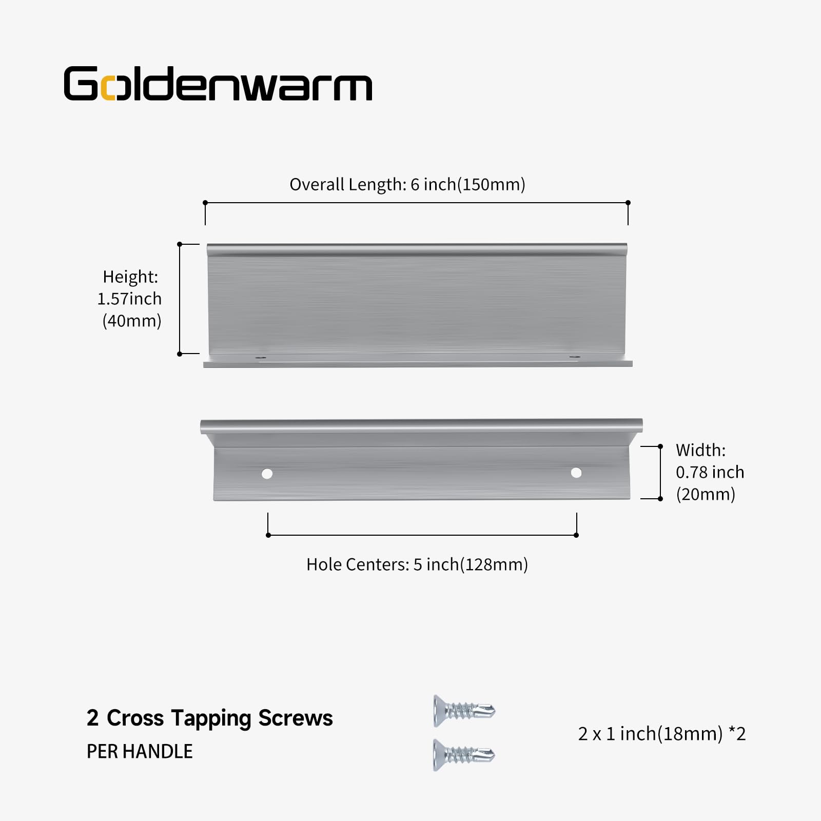 Snapklik.com : Goldenwarm 10 Pack Brushed Nickel Finger Edge Pulls ...