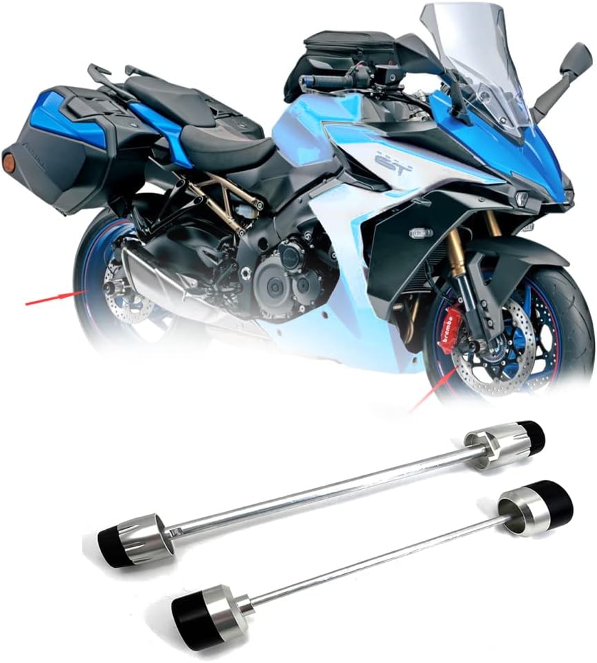 Amazon.com: VORILES Motorcycle Wheel Protector Front and Rear axle ...