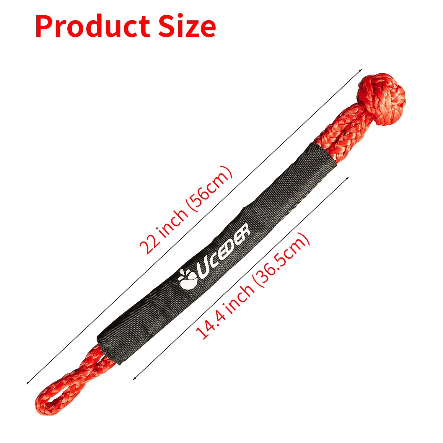 Snapklik.com : Synthetic Soft Shackle Rope, 56,000 Lbs Breaking ...