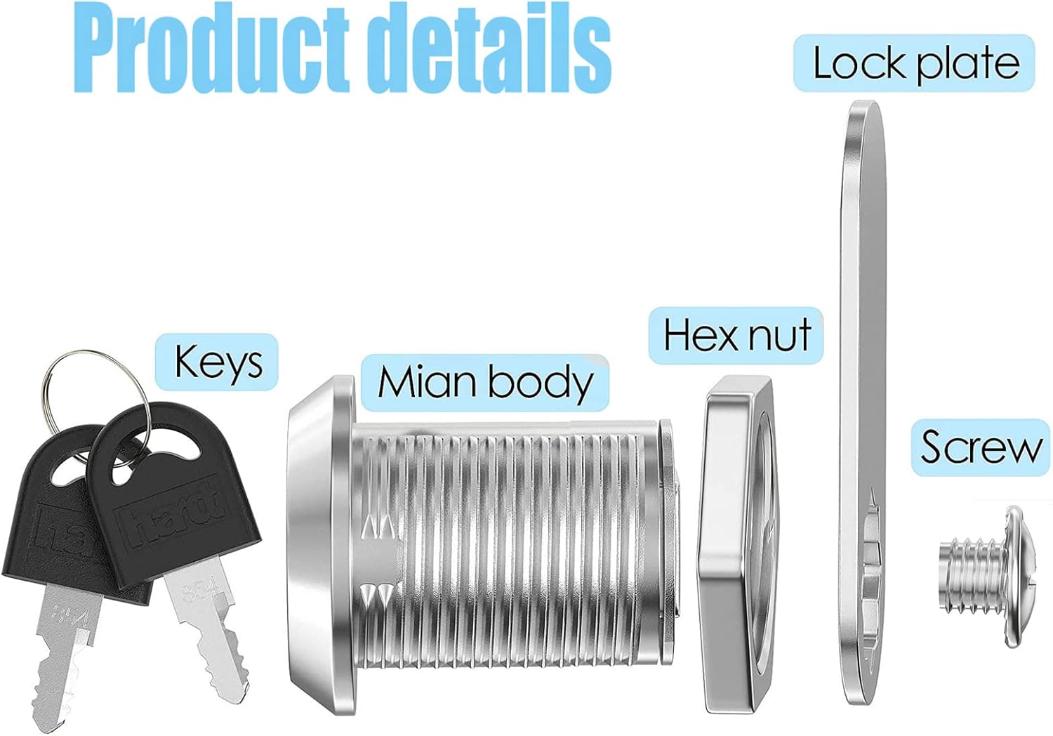 Litensh 35mm Security Mailbox Lock, Letter Post Box Lock, Cabinet ...