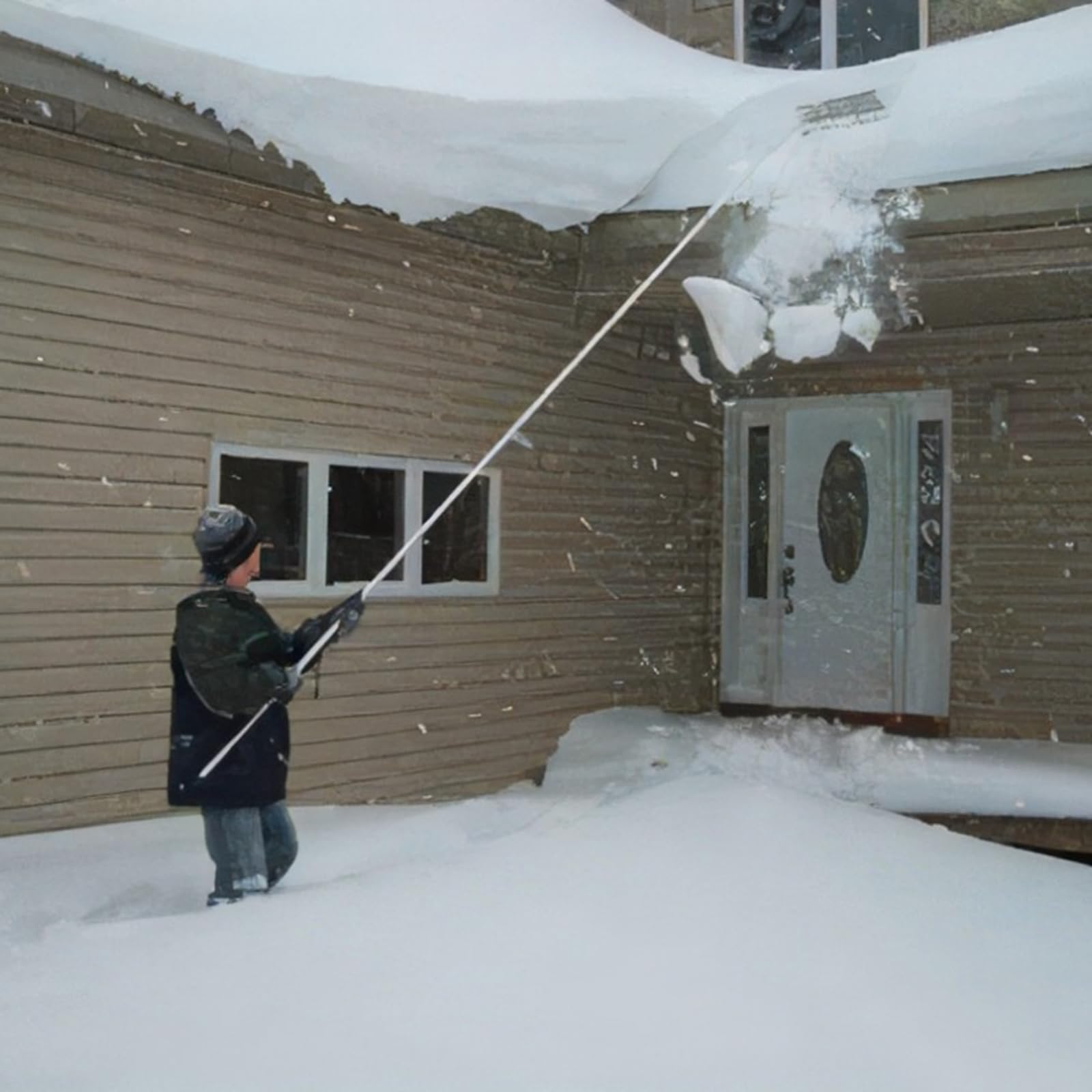 Snapklik.com : OUTPRIZE Snow Roof Rake, 4.8-20FT Aluminum Detachable ...