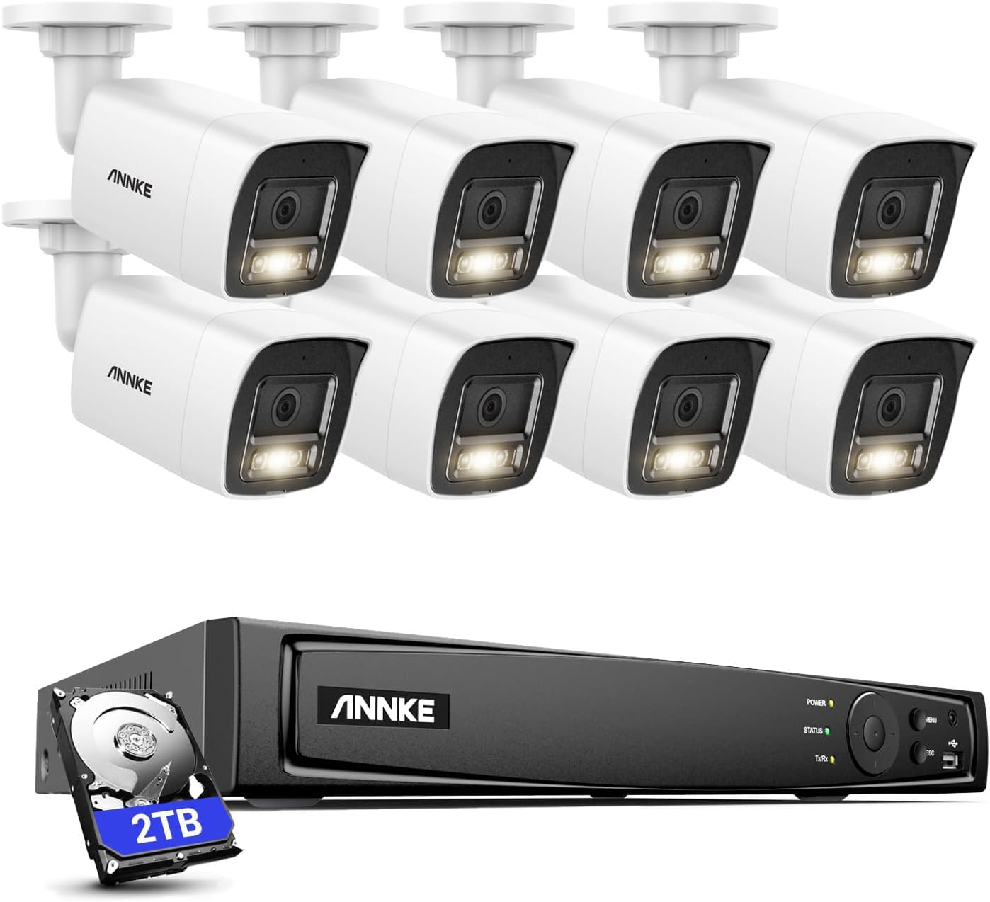 Amazon.com: ANNKE H1200 12MP PoE Security Camera System, 8CH NVR with ...