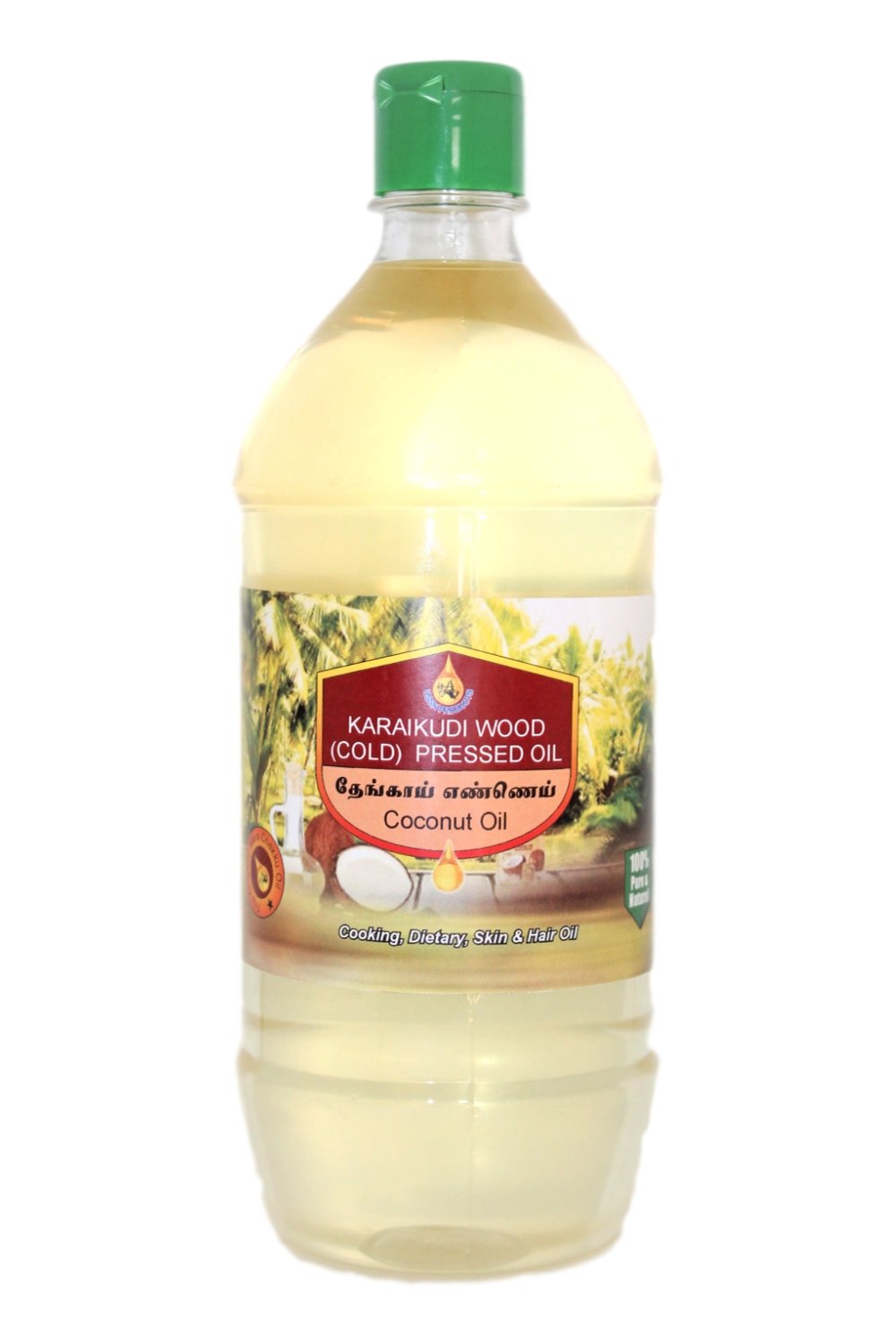 Buy Karaikudi Cold Pressed Coconut Oil- 1000 Ml (Wooden Chekku ...