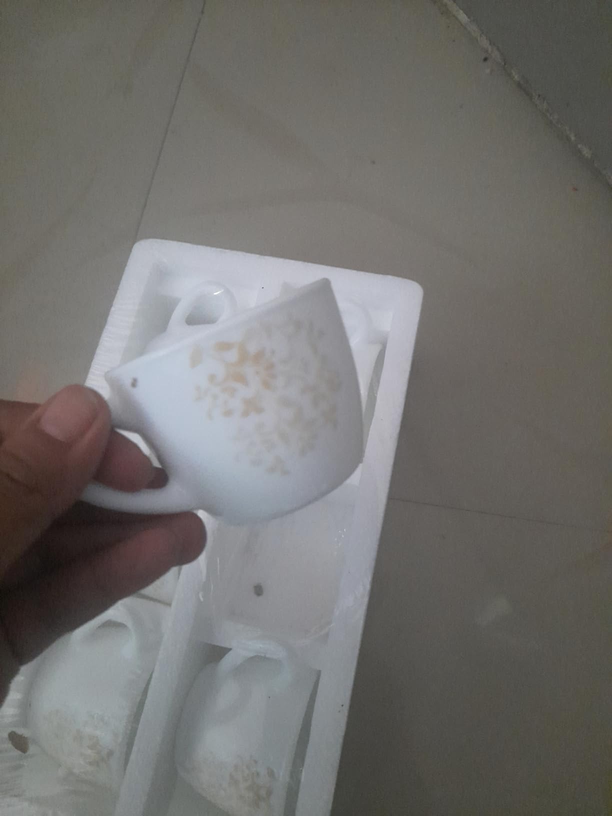 Buy Larah by Borosil Ingot Opalware Cup Set of 6 pcs | Tea/Coffee Cups 90 ml | Microwave ...