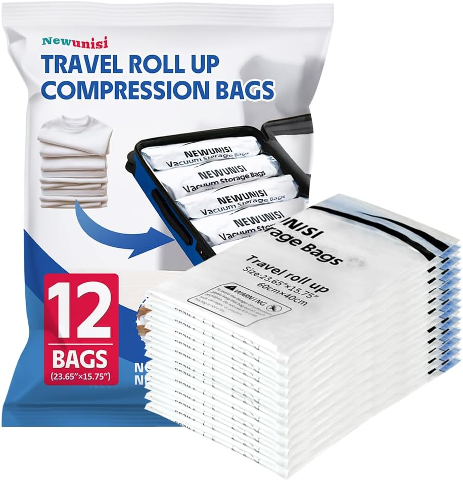 Amazon.com: Compression Bags for Travel (No Vac or Pump Needed ...