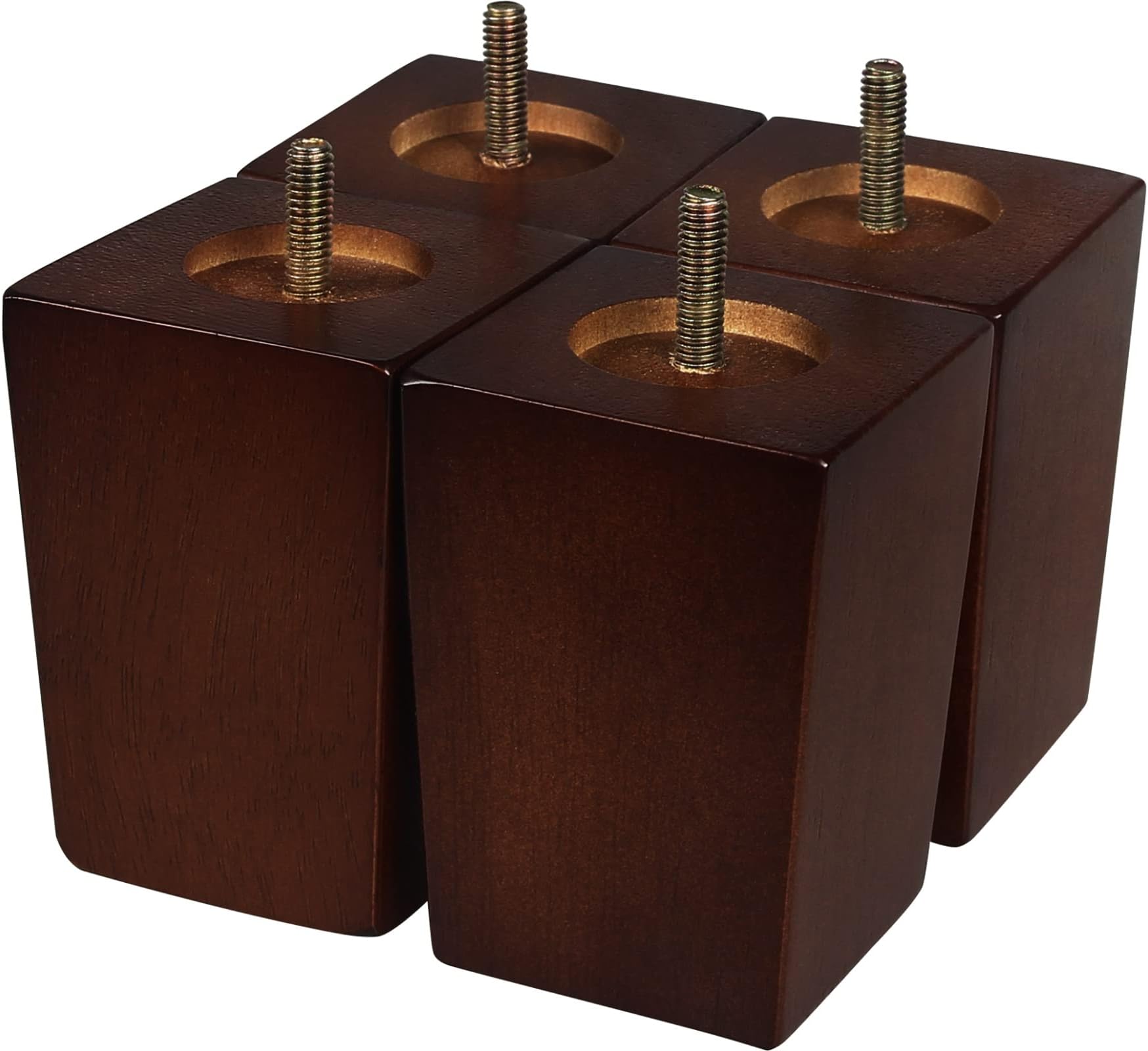 Amazon.com: GOSCHE 4 Inch Wood Furniture Legs Sofa Legs Set of 4 ...